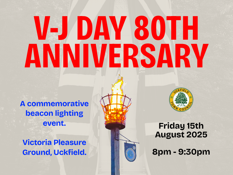 V-J Day 80th Anniversary Beacon Lighting - Civic Centre Uckfield ...
